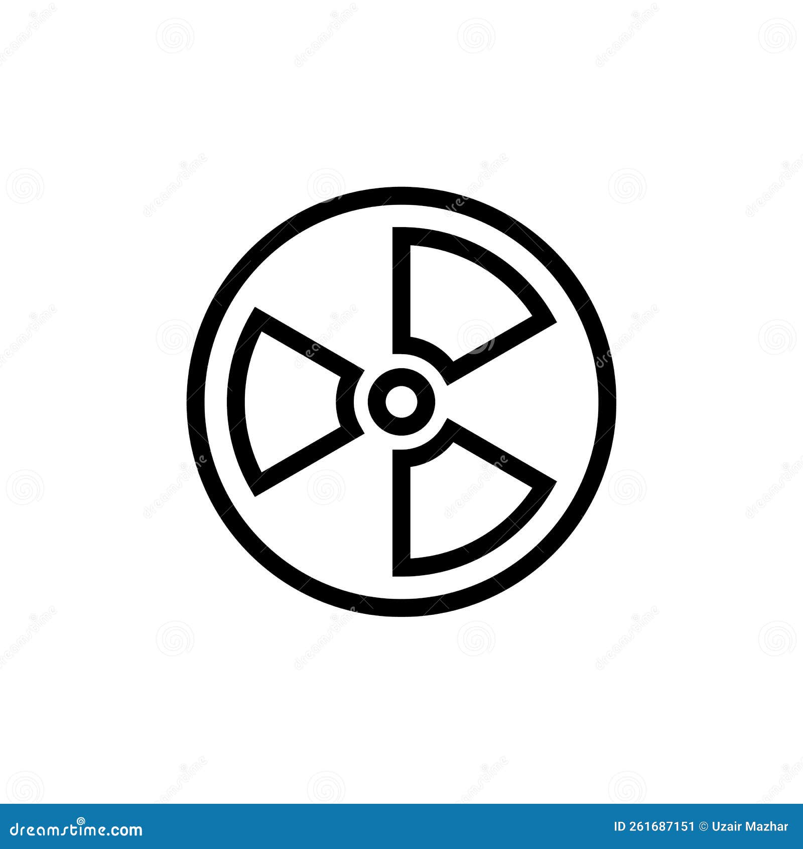 RADIATION SYMBOL Icon in Vector. Logotype Stock Vector - Illustration ...