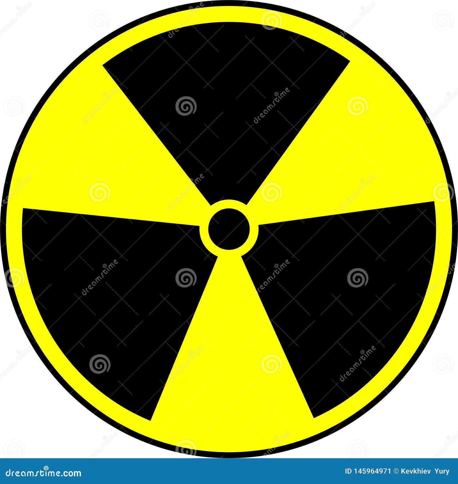 Radiation Symbol Vector stock vector. Illustration of disaster - 145964971