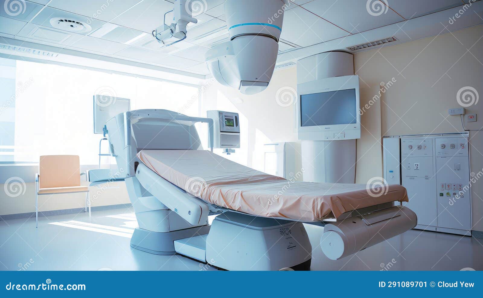 Radiation Therapy Machine in a Hospital Stock Illustration ...