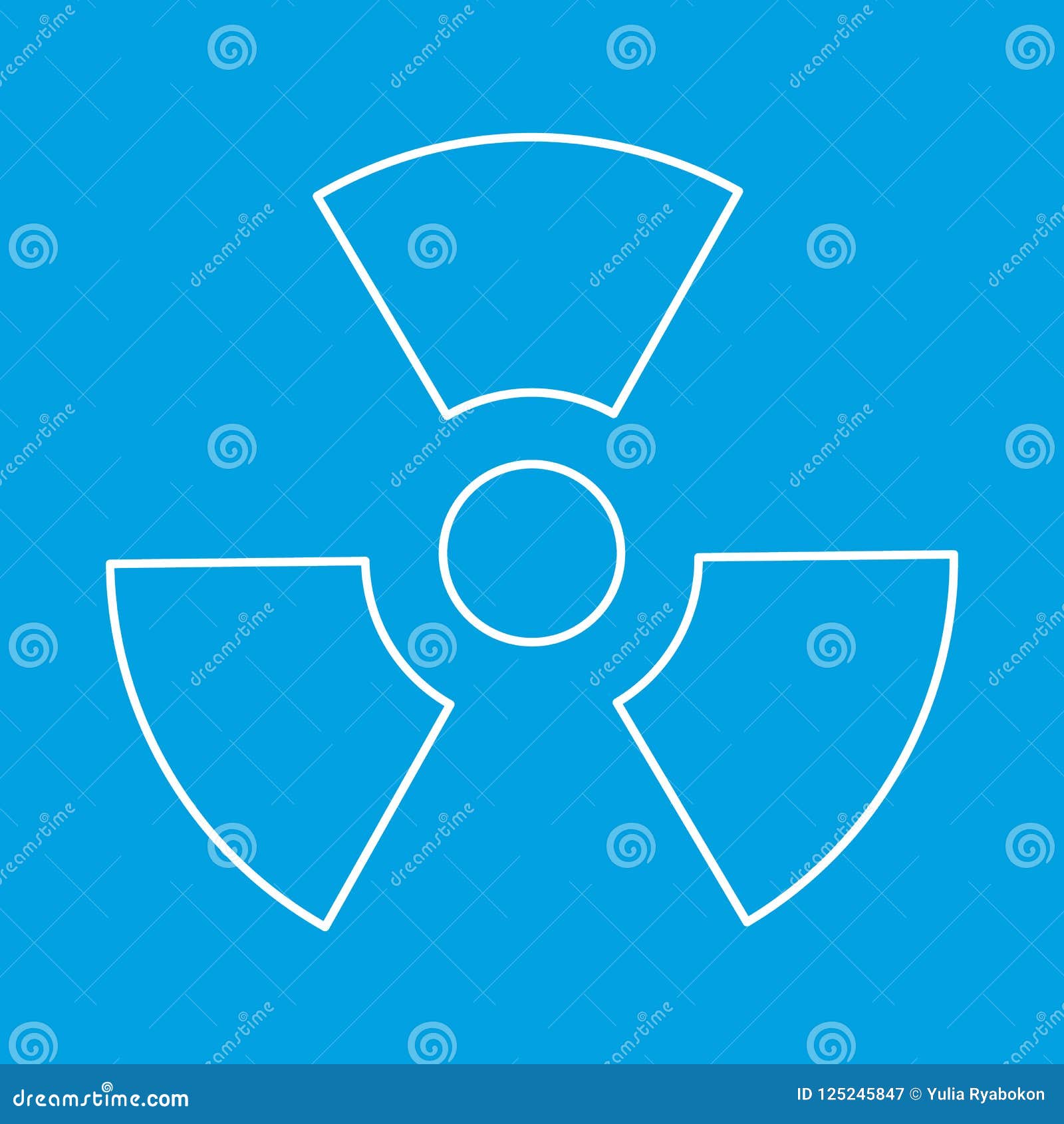 Radiation Thin Line Icon. Toxic And Nuclear Energy, Danger Hazard ...