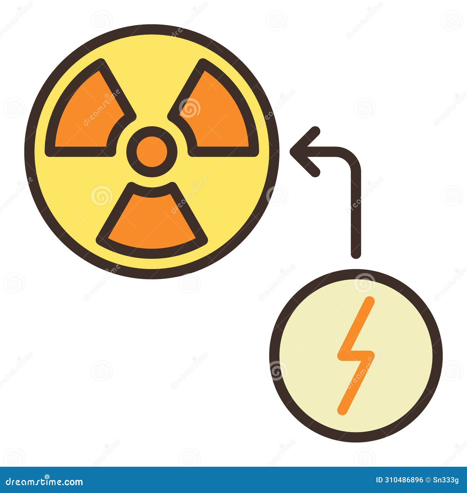 Radiation Vector Nuclear Energy Colored Icon or Logo Element Stock ...