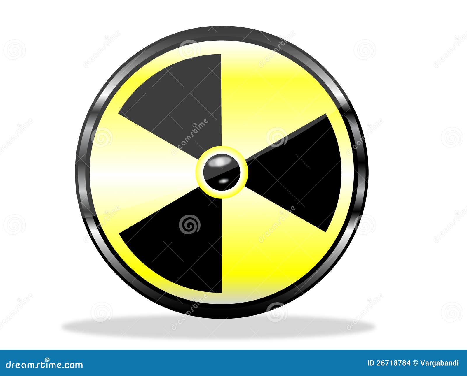 Radiation warning stock vector. Illustration of badge - 26718784