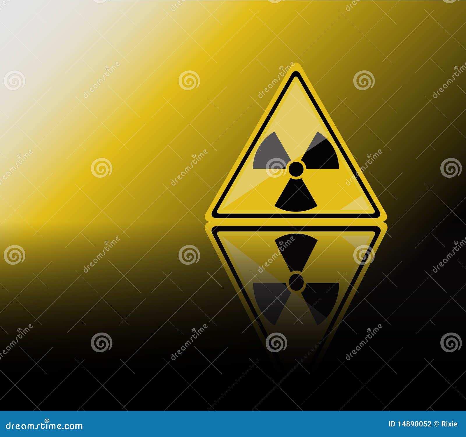 Radiation warning sign stock vector. Illustration of atomic - 14890052
