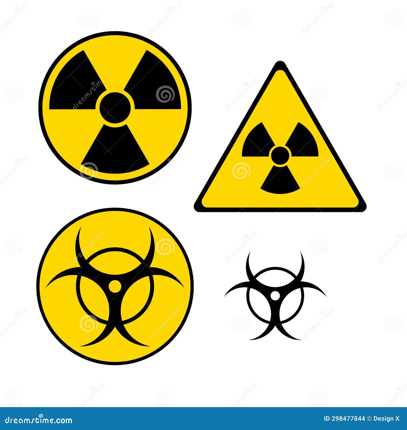 Radiation Warning Sign Icon Vector Illustration Radiation Hazard Symbol ...