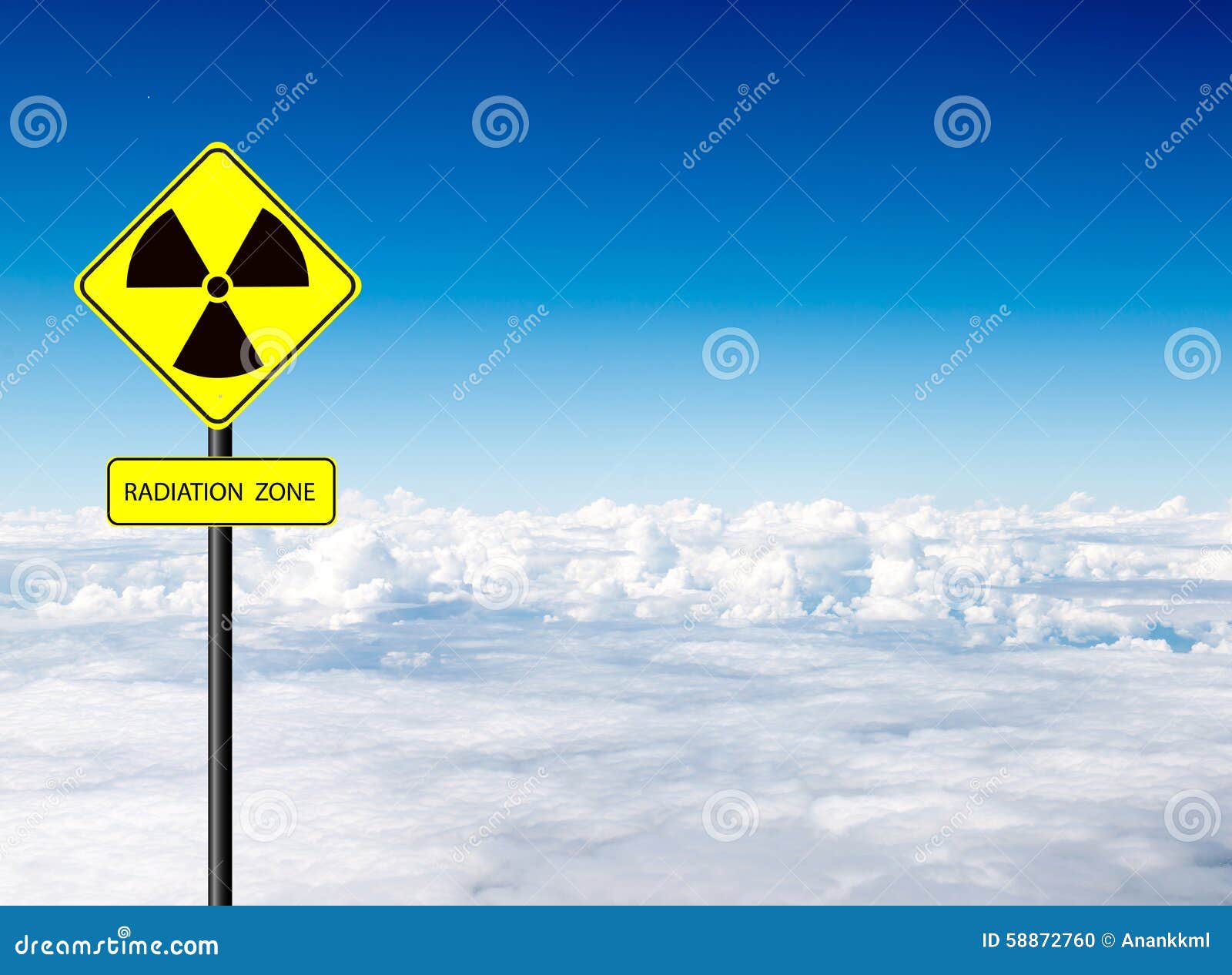 Radiation warning symbol stock photo. Image of black - 58872760