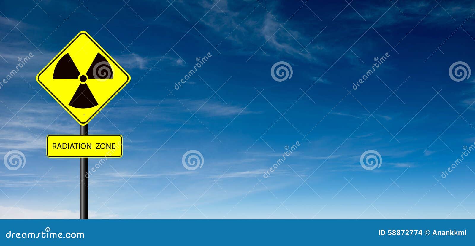 Radiation warning symbol stock photo. Image of cloud - 58872774
