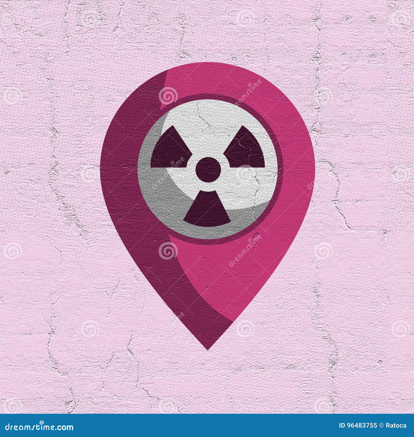 Radiation zone icon stock illustration. Illustration of danger - 96483755
