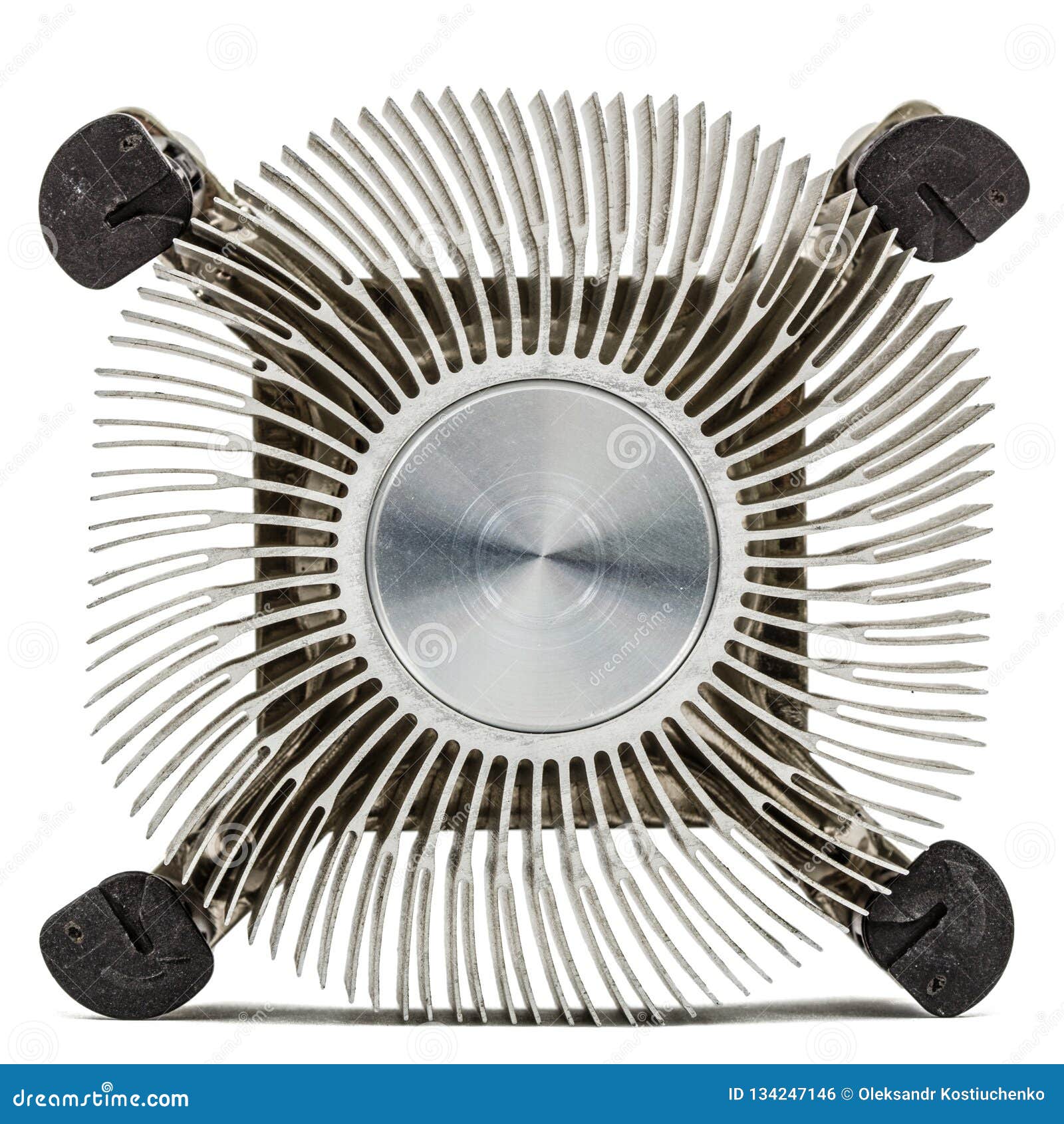 Radiator from Aluminium or Cooling of Computer Processor, Isolated on ...