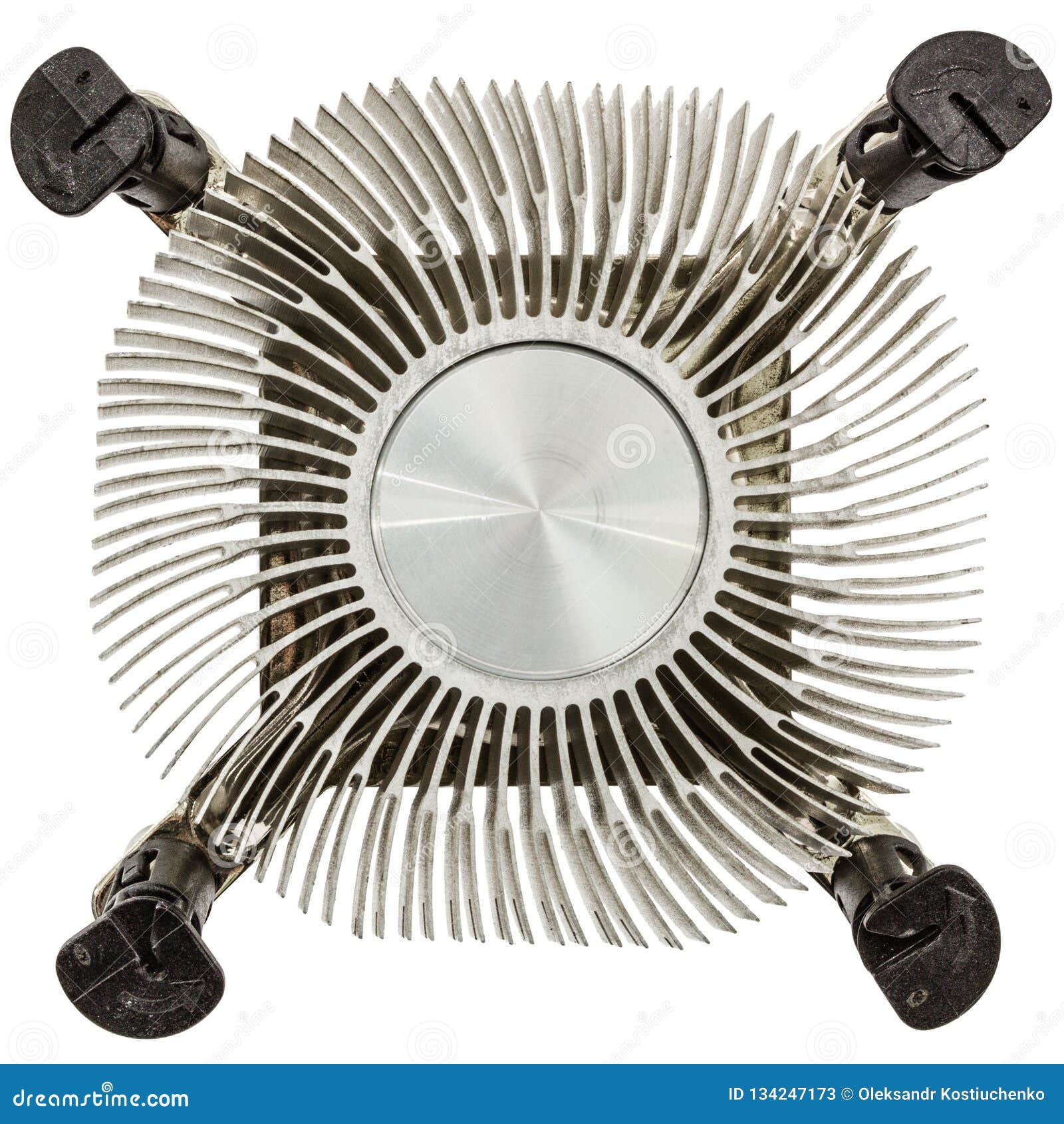 Radiator from Aluminium or Cooling of Computer Processor, Isolated on ...