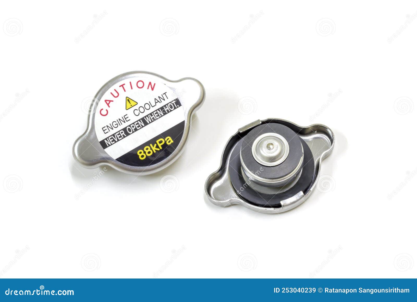 Car Radiator Cap With Warning Sign Royalty-Free Stock Photography ...