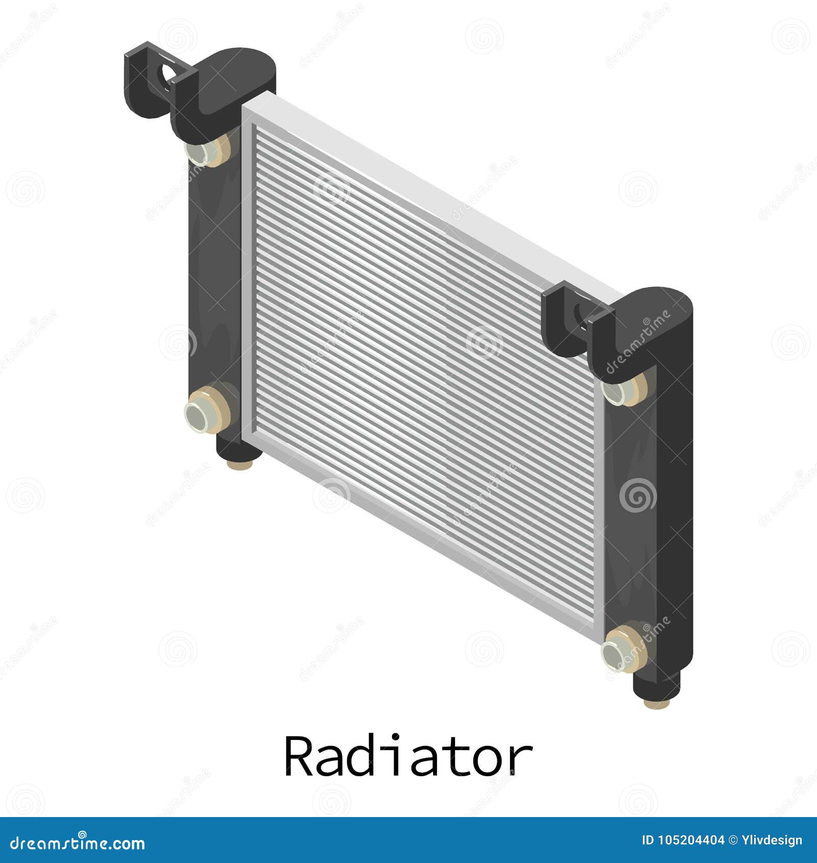 Radiator Car Icon, Isometric 3d Style Stock Vector - Illustration of ...