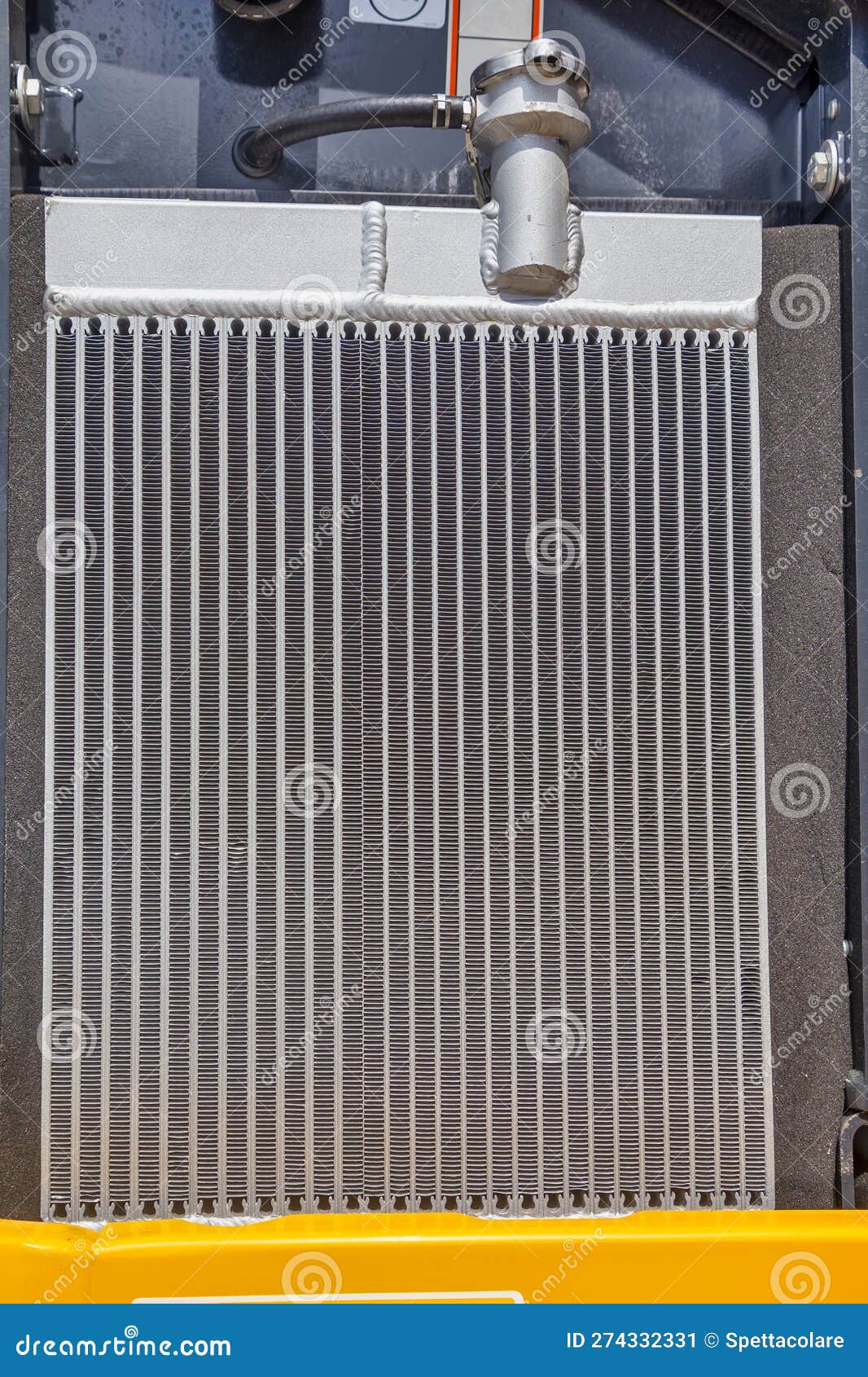 Radiator of Construction Machinery Stock Image - Image of industry ...
