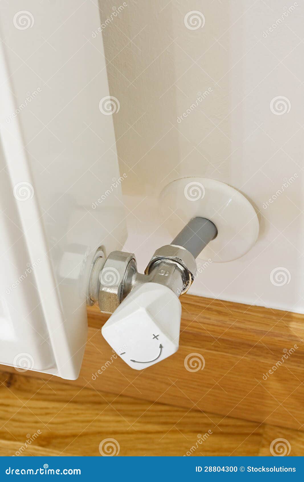 Radiator Control Valve on Modern Installation Stock Photo - Image of ...