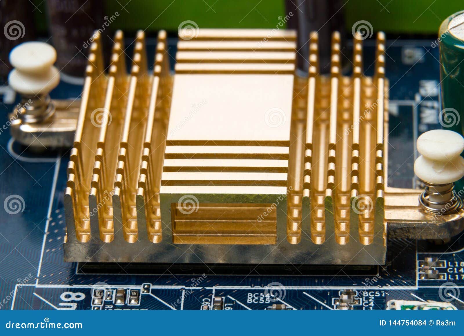 Radiator for Exhaust Heat Chip Stock Photo - Image of brass, device ...
