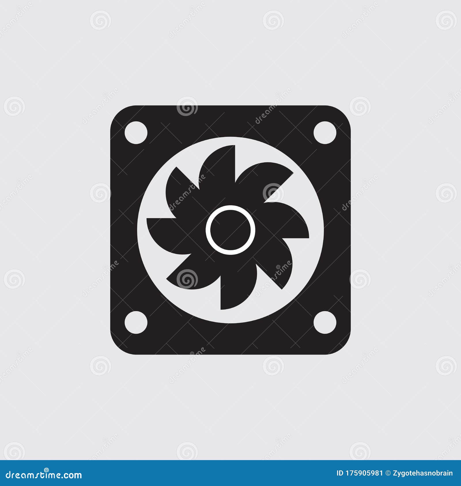 Radiator Fan Flat is a Part of the Car Icon Vector Stock Vector ...