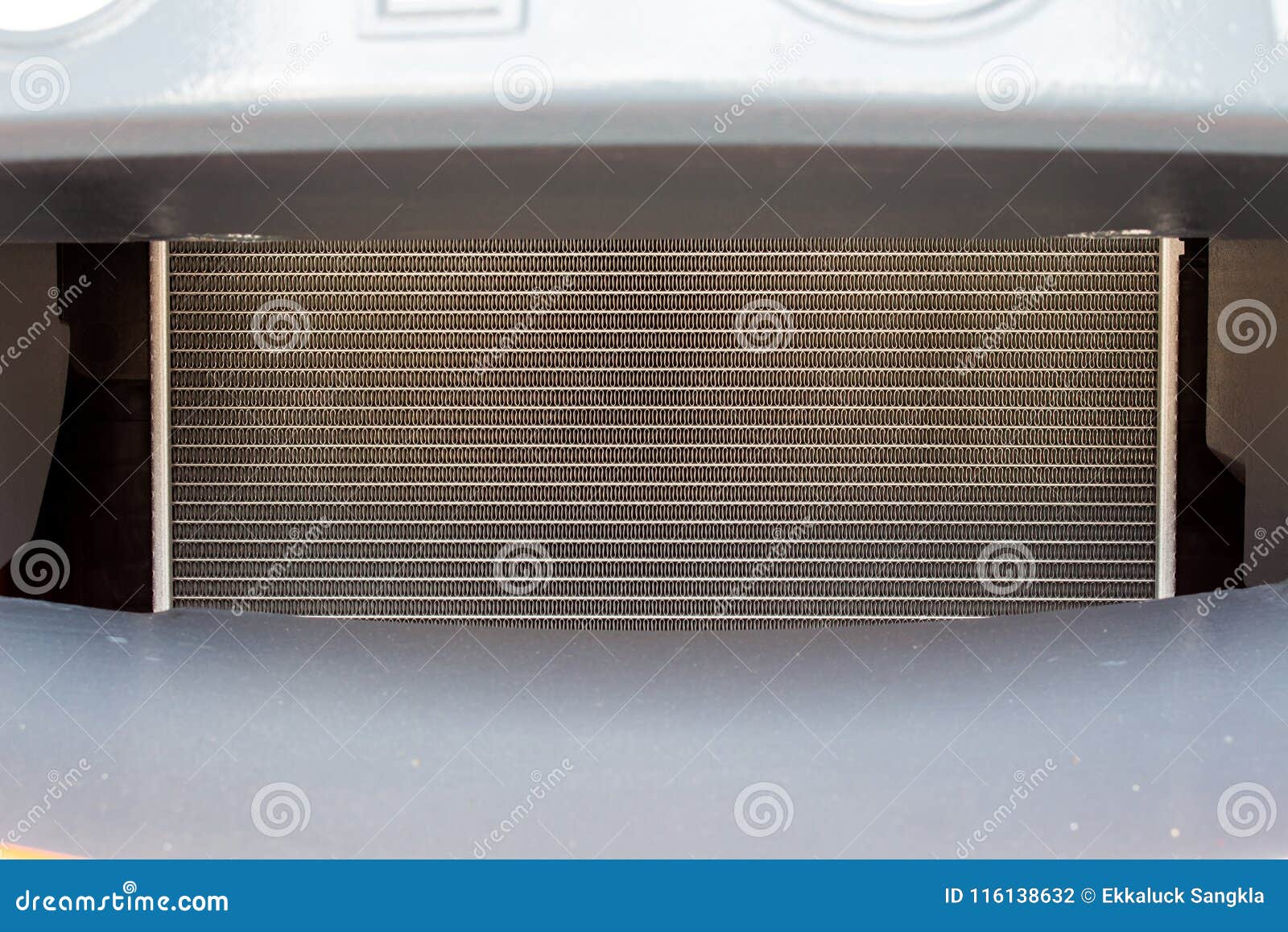 The radiator of forklift. stock photo. Image of equipment - 116138632
