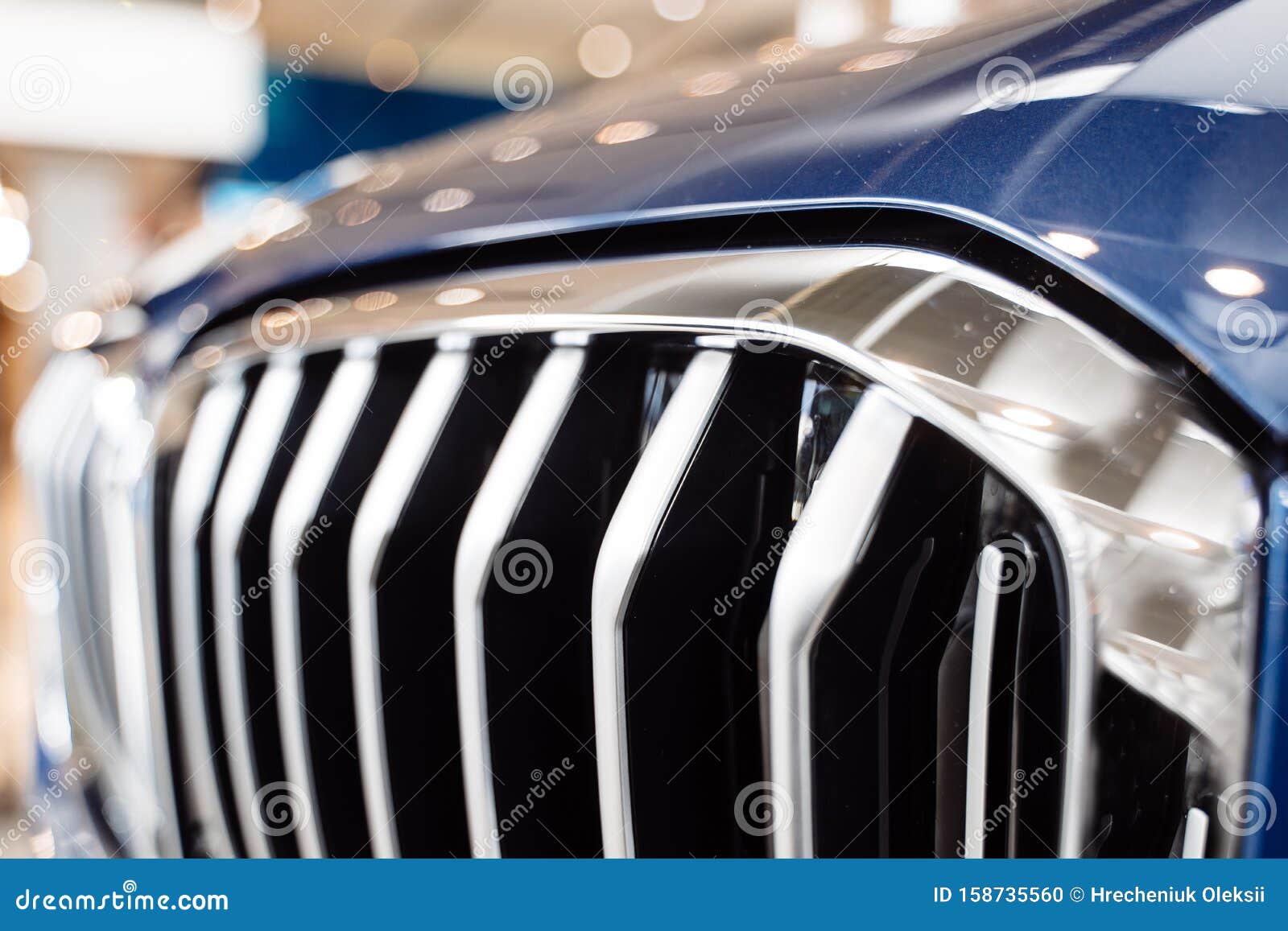 Radiator Grille of the Car, Close Up Stock Photo - Image of grain ...