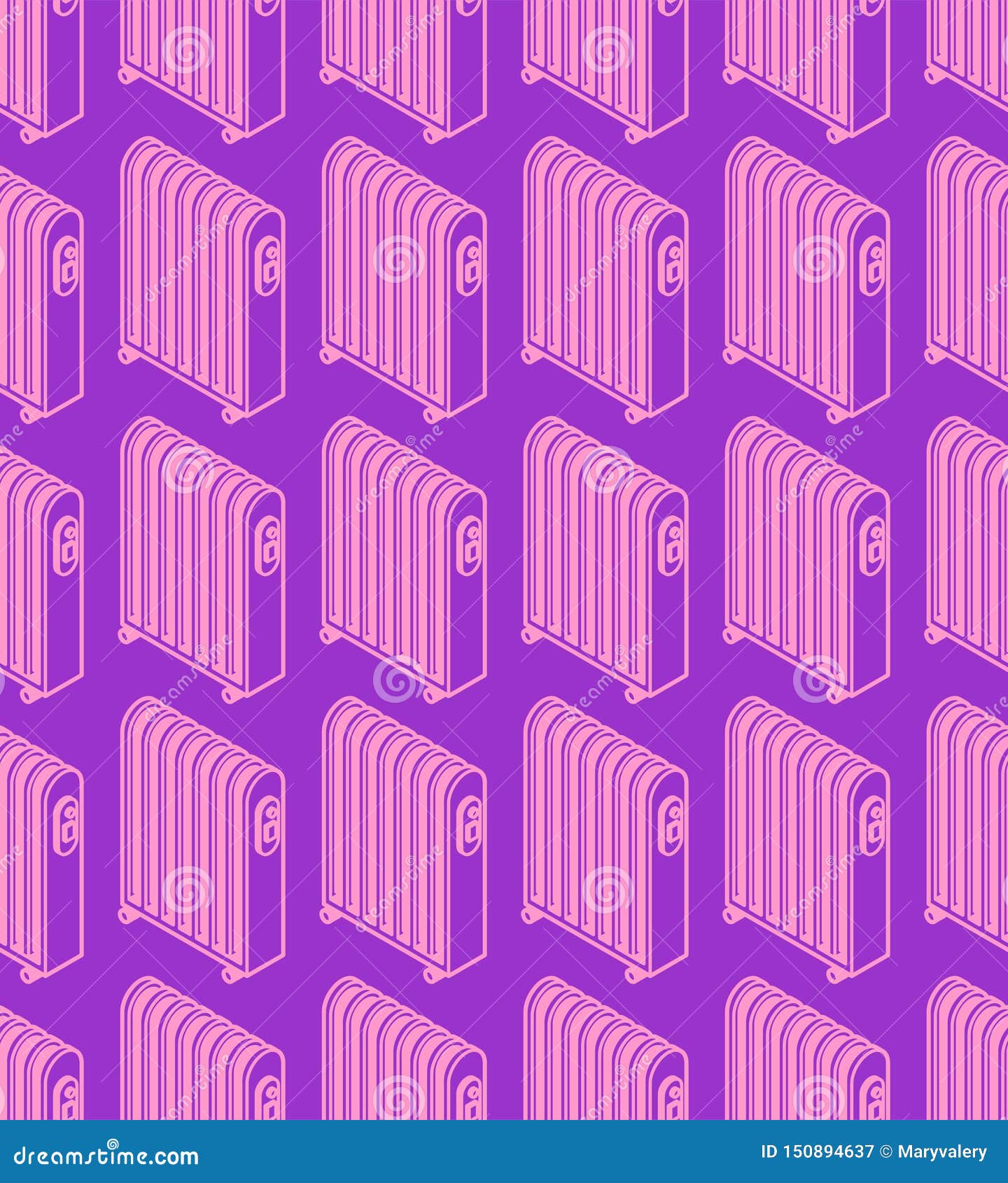 Radiator Heat Pattern Seamless. Electric Heating Radiator Background ...