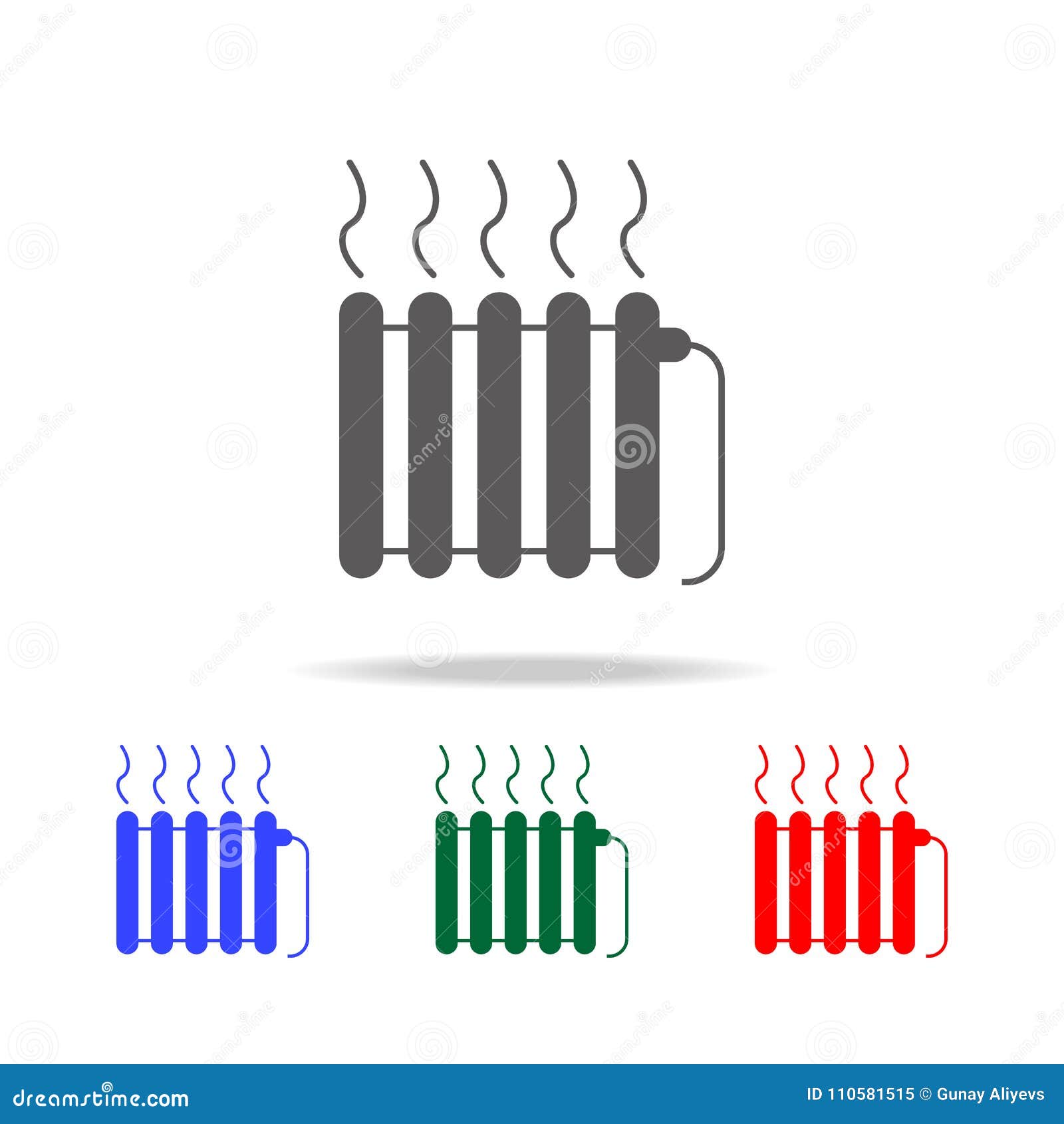Radiator Icon. Elements in Multi Colored Icons for Mobile Concept and ...