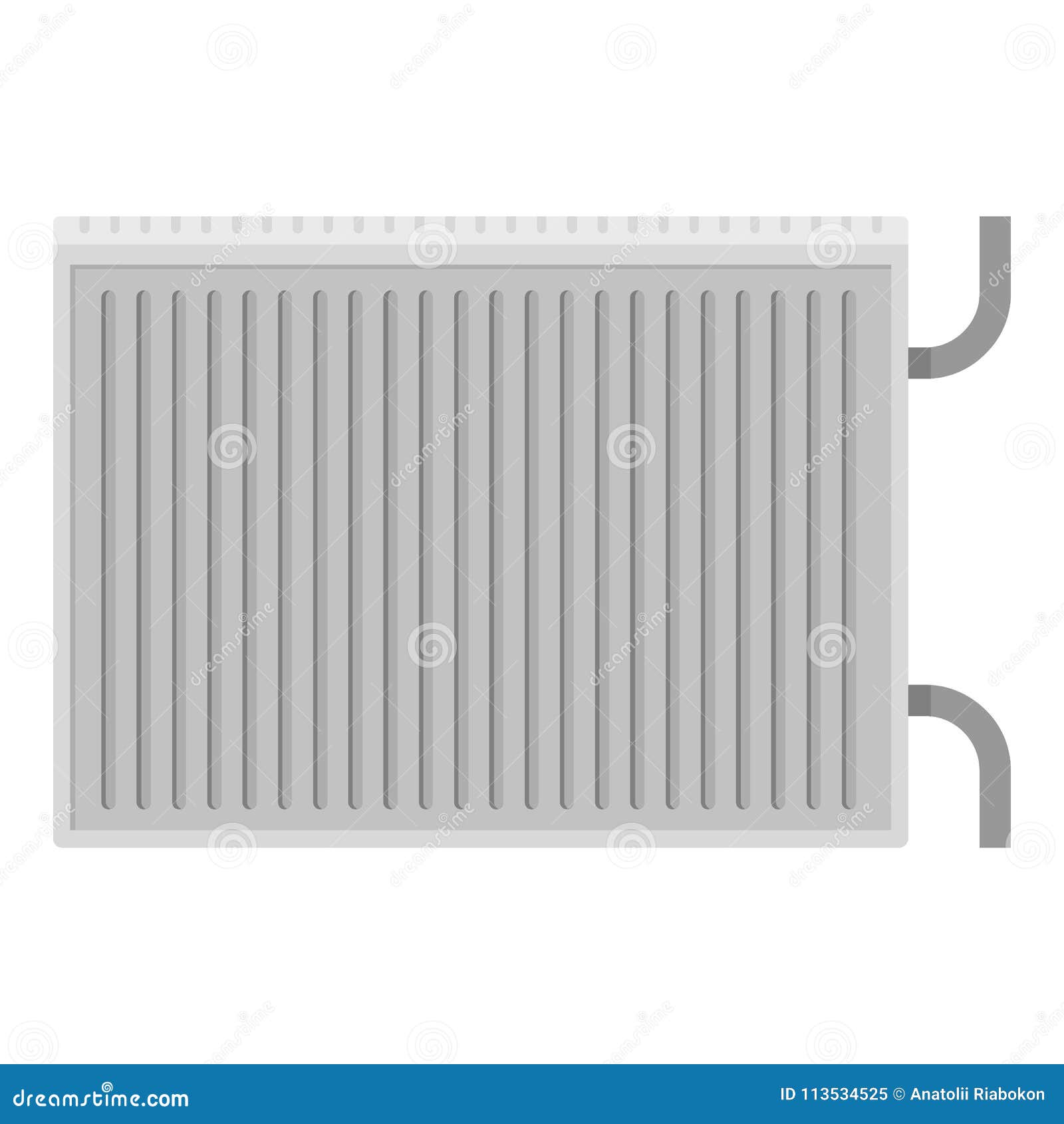 Radiator icon, flat style stock vector. Illustration of appliance ...