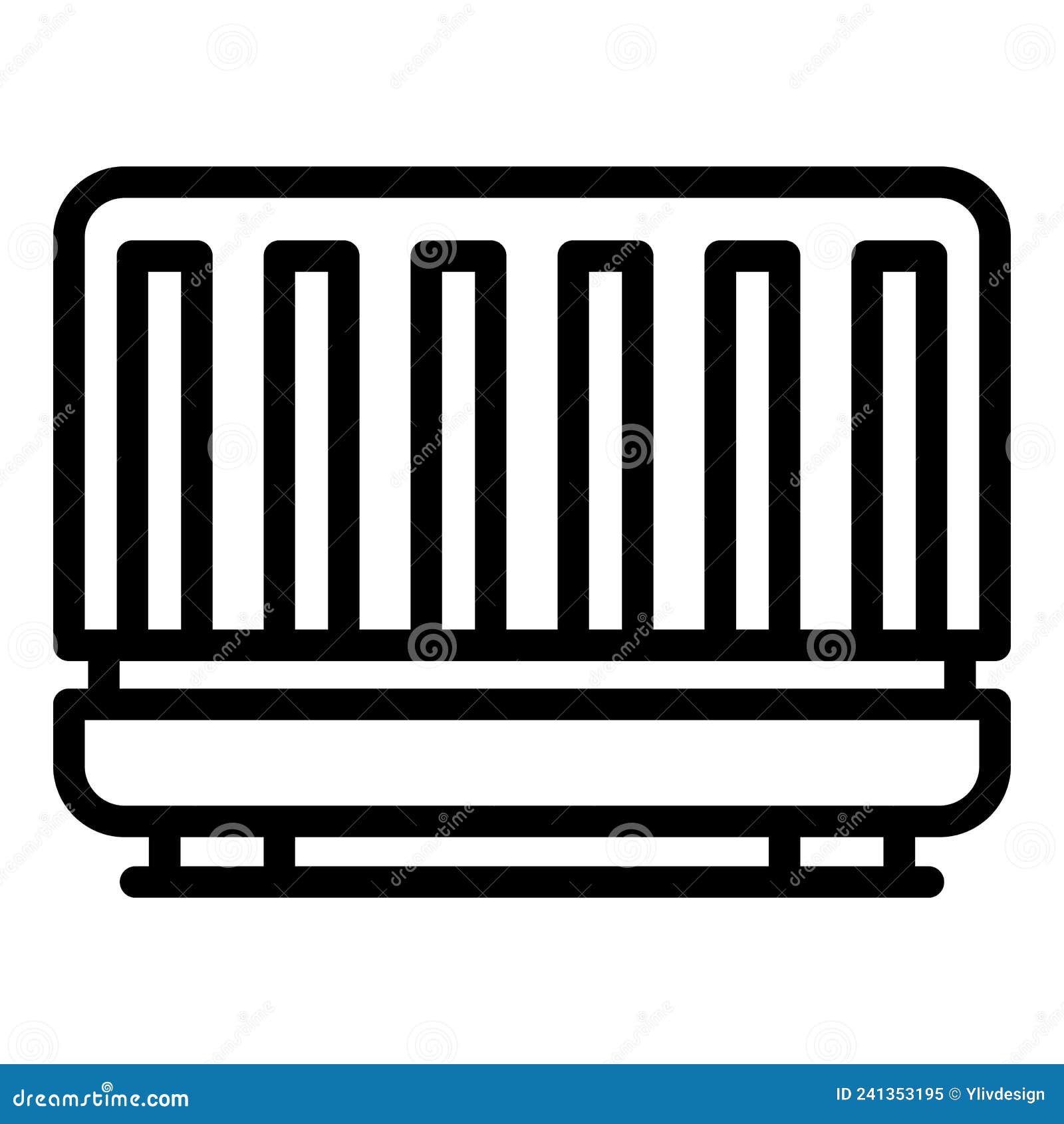 Radiator Icon Outline Vector. Electric Heater Stock Vector ...