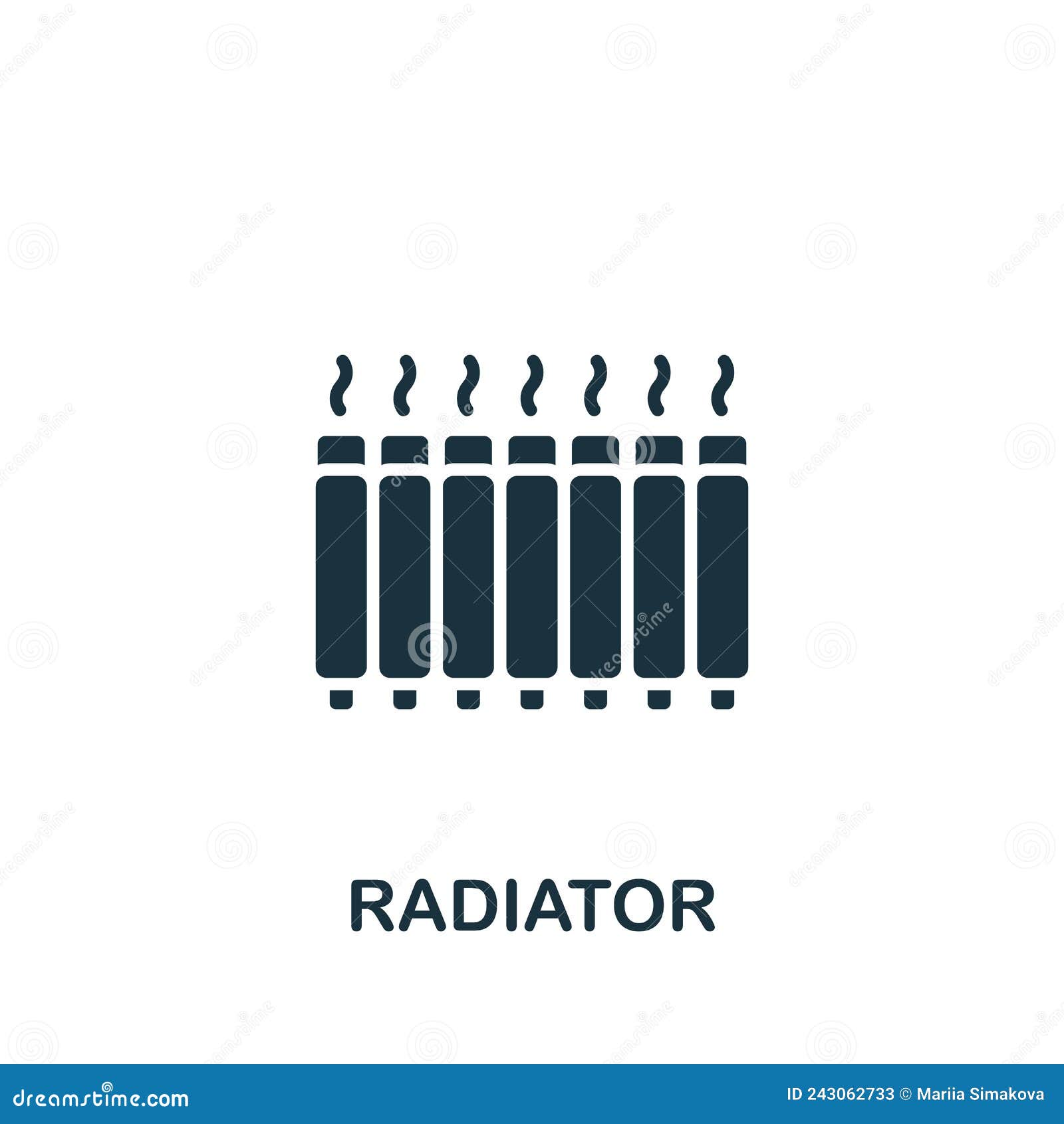 Radiator Icon. Monochrome Simple Icon for Templates, Web Design and ...