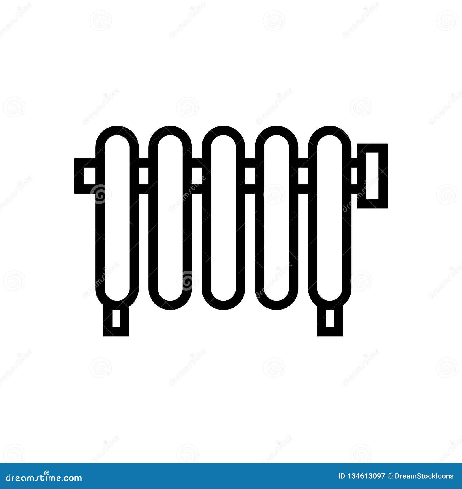 Radiator Icon Vector Isolated on White Background, Radiator Sign Stock ...