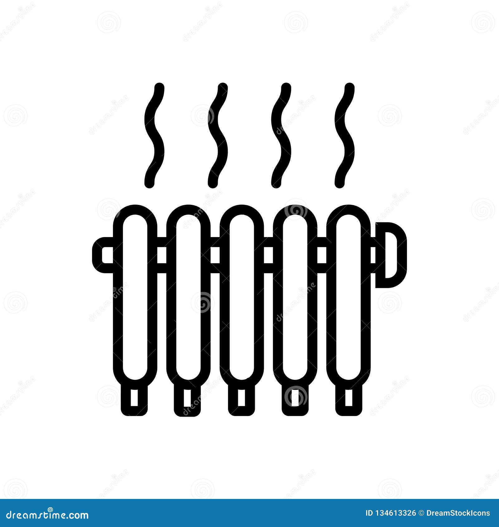 Radiator Icon Vector Isolated on White Background, Radiator Sign Stock ...