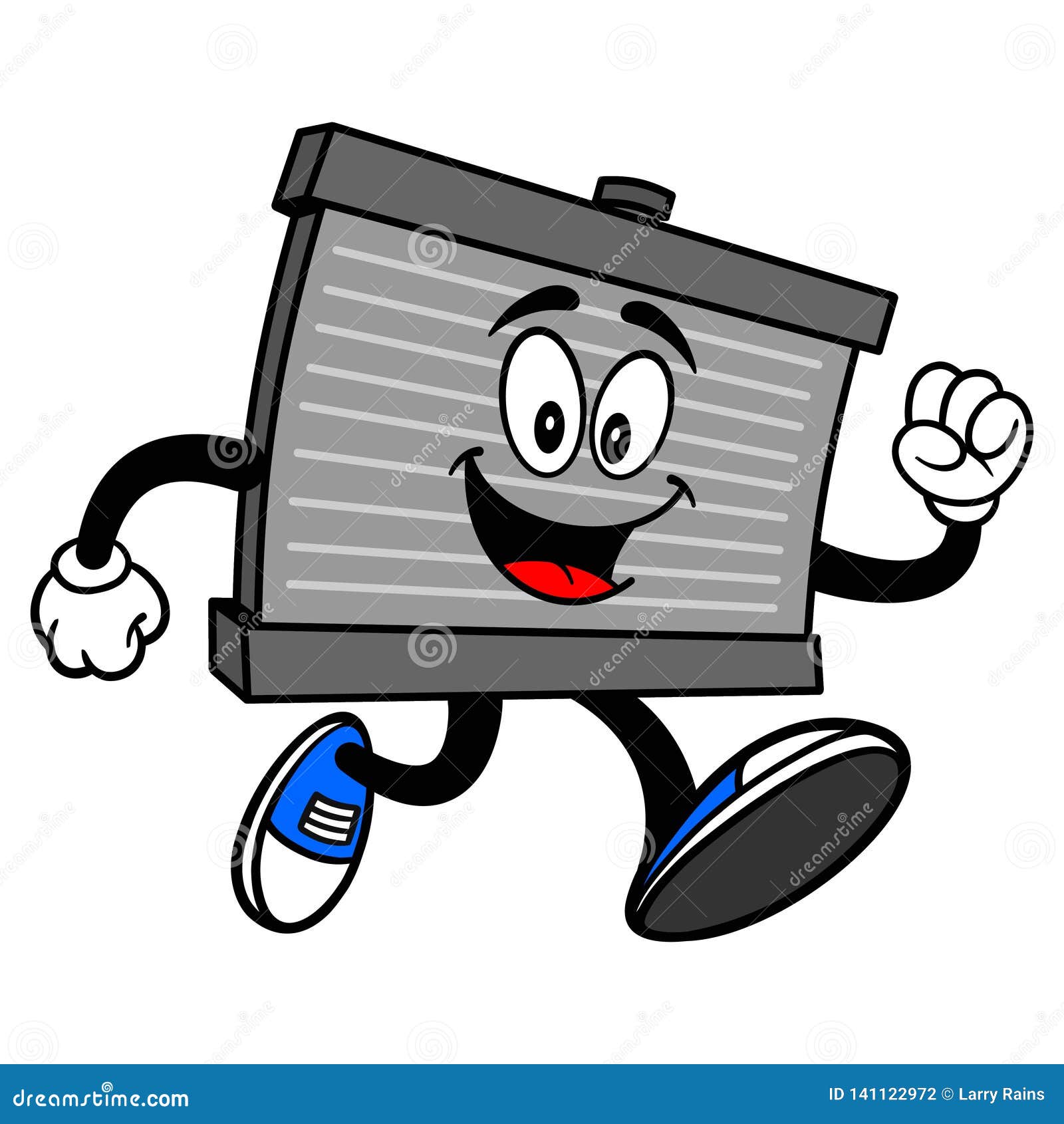 Radiator Mascot Running stock vector. Illustration of motor - 141122972