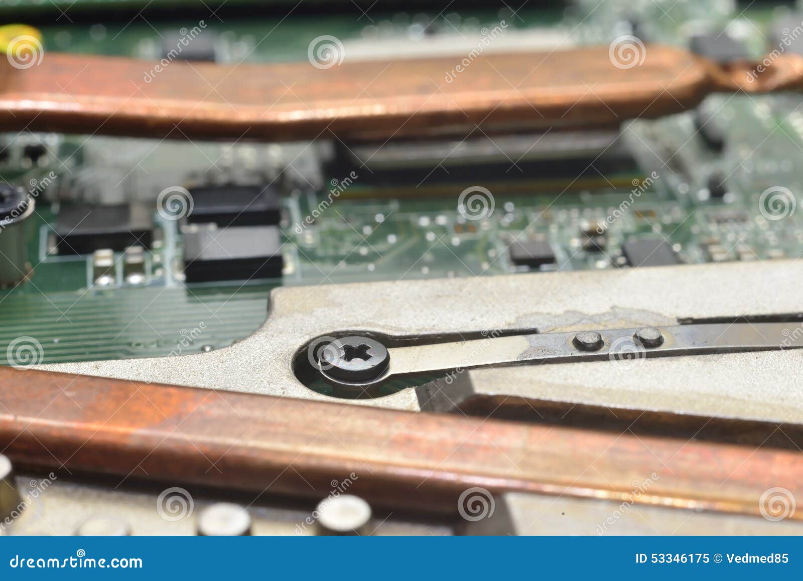 Radiator on motherboard stock image. Image of green, energy - 53346175