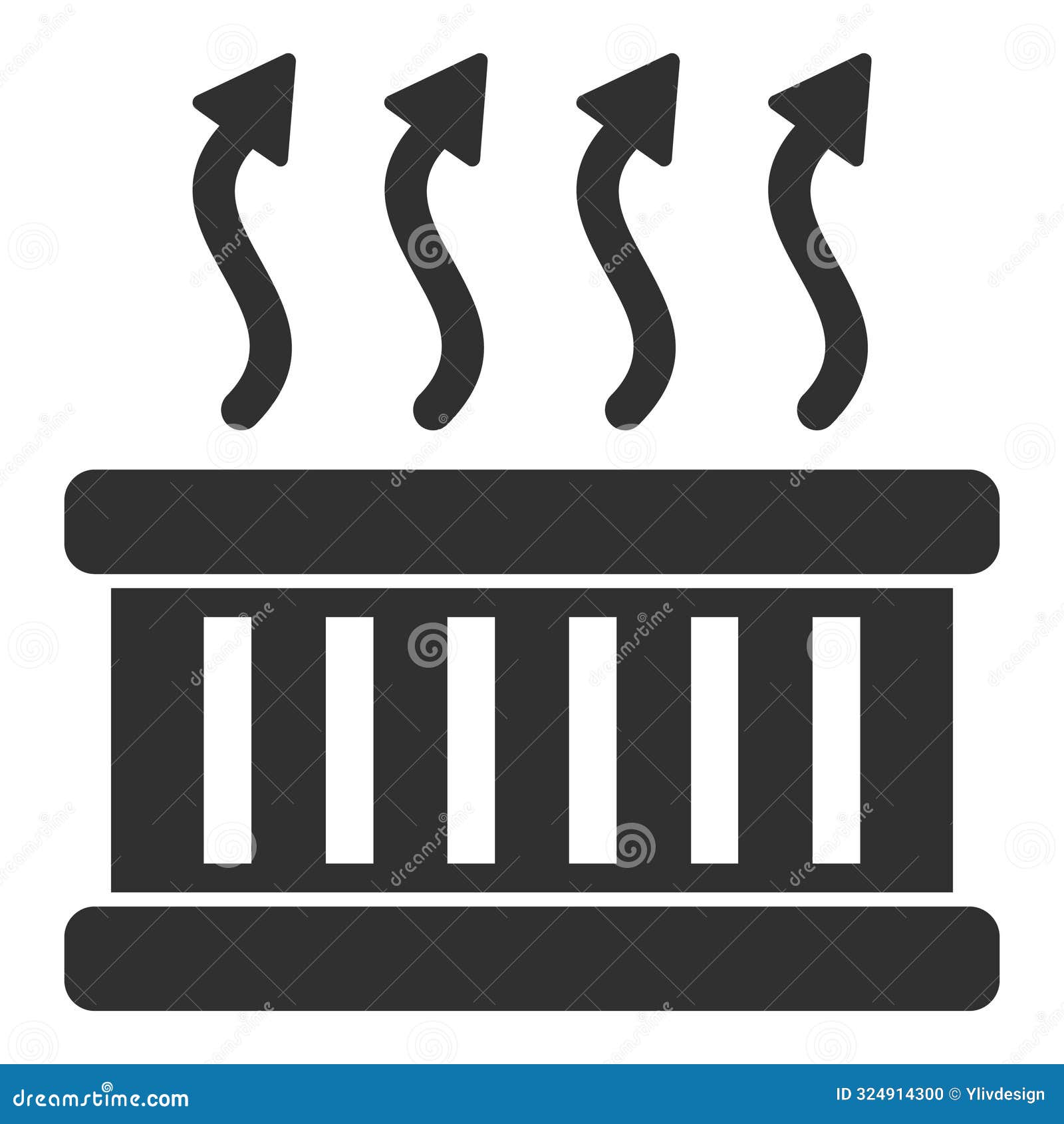 Car Engine Overheating Emitting Smoke Depletion Of Coolant Icon Royalty ...