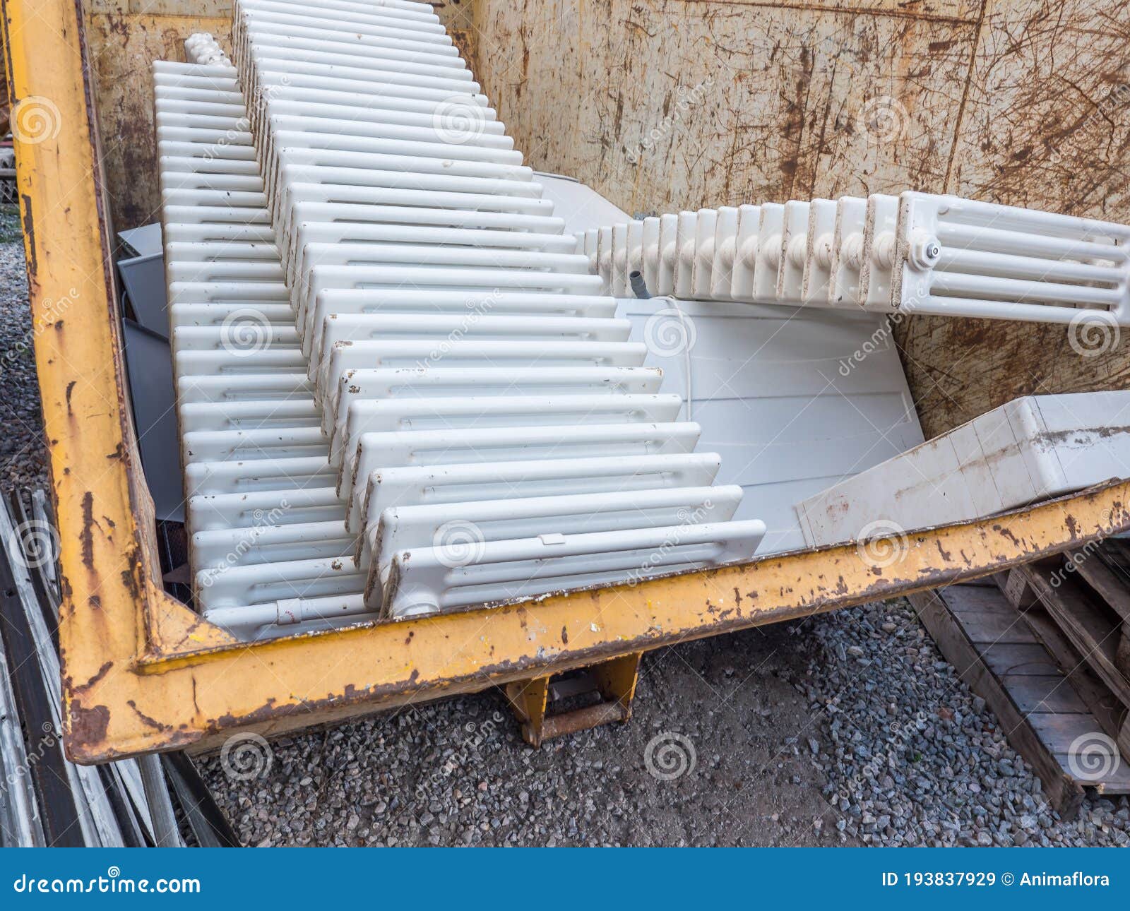 Radiator Recycling Container Disposal Image Stock Image - Image of ...