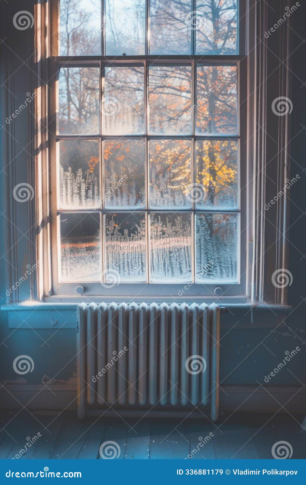 A Radiator Sitting in Front of a Window with a Modern Home Interior ...