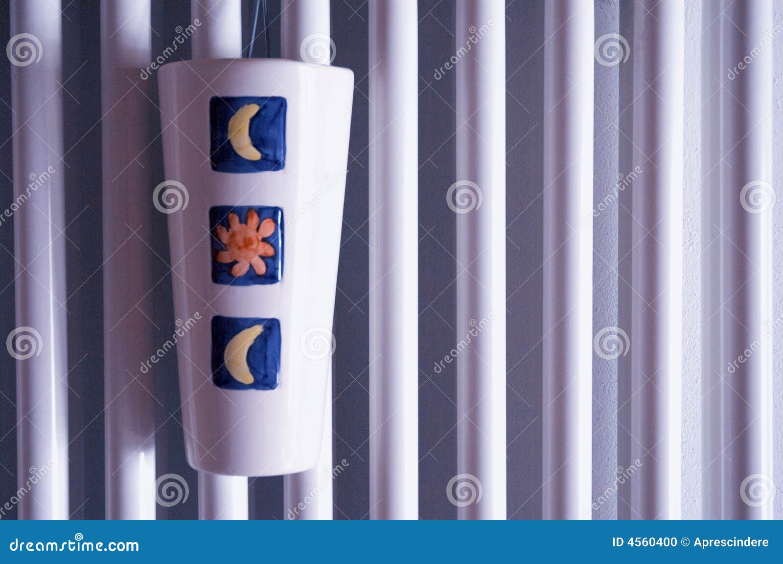 Radiator Surface with Humidifier Stock Photo - Image of fine, color ...