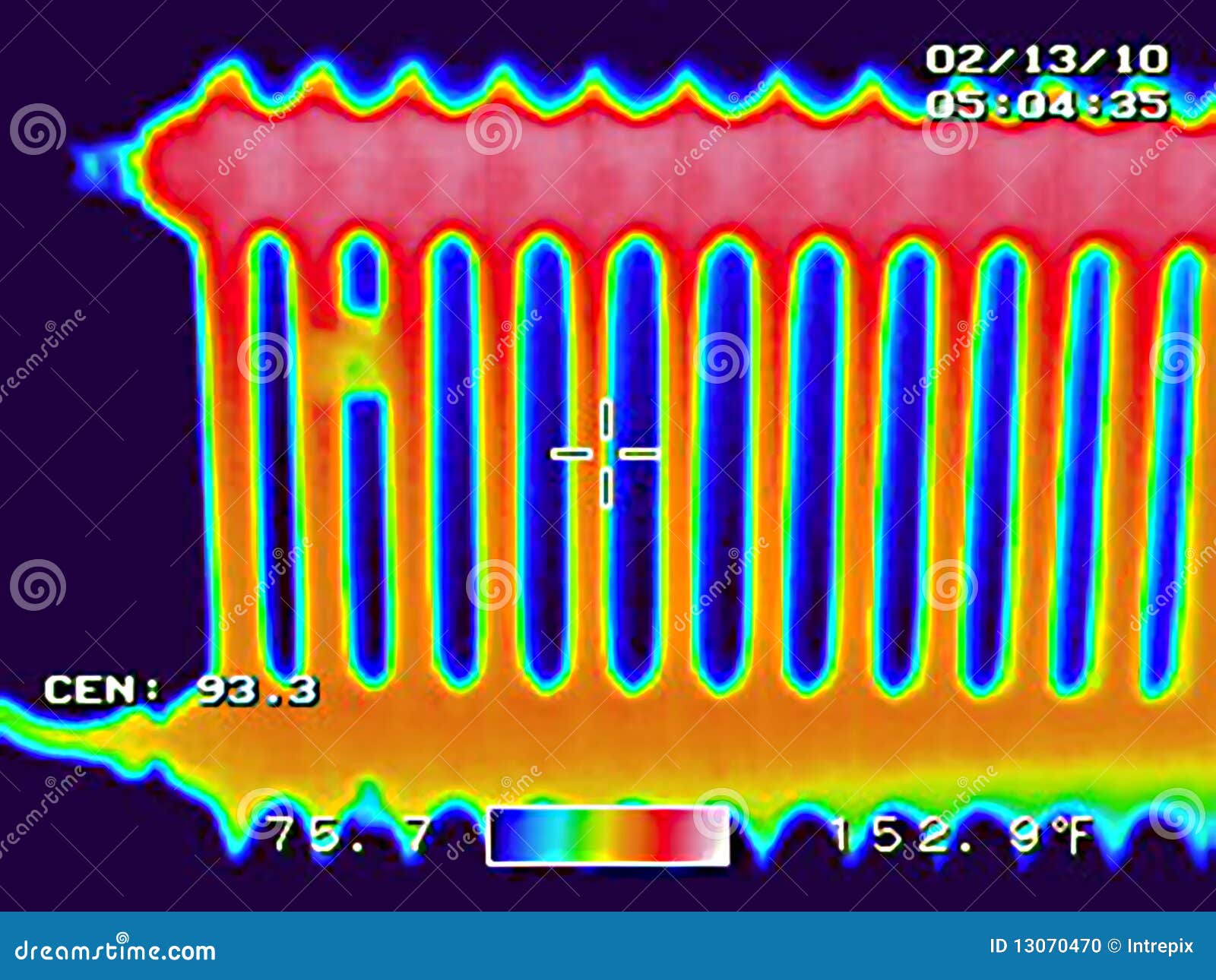 Radiator thermography stock photo. Image of loss, household - 13070470