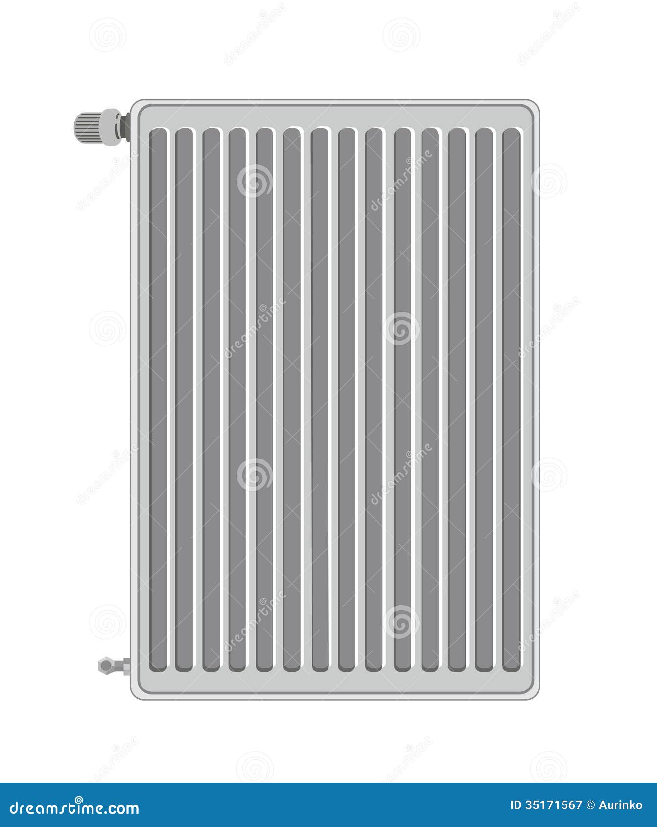 Radiator stock vector. Illustration of central, silver - 35171567