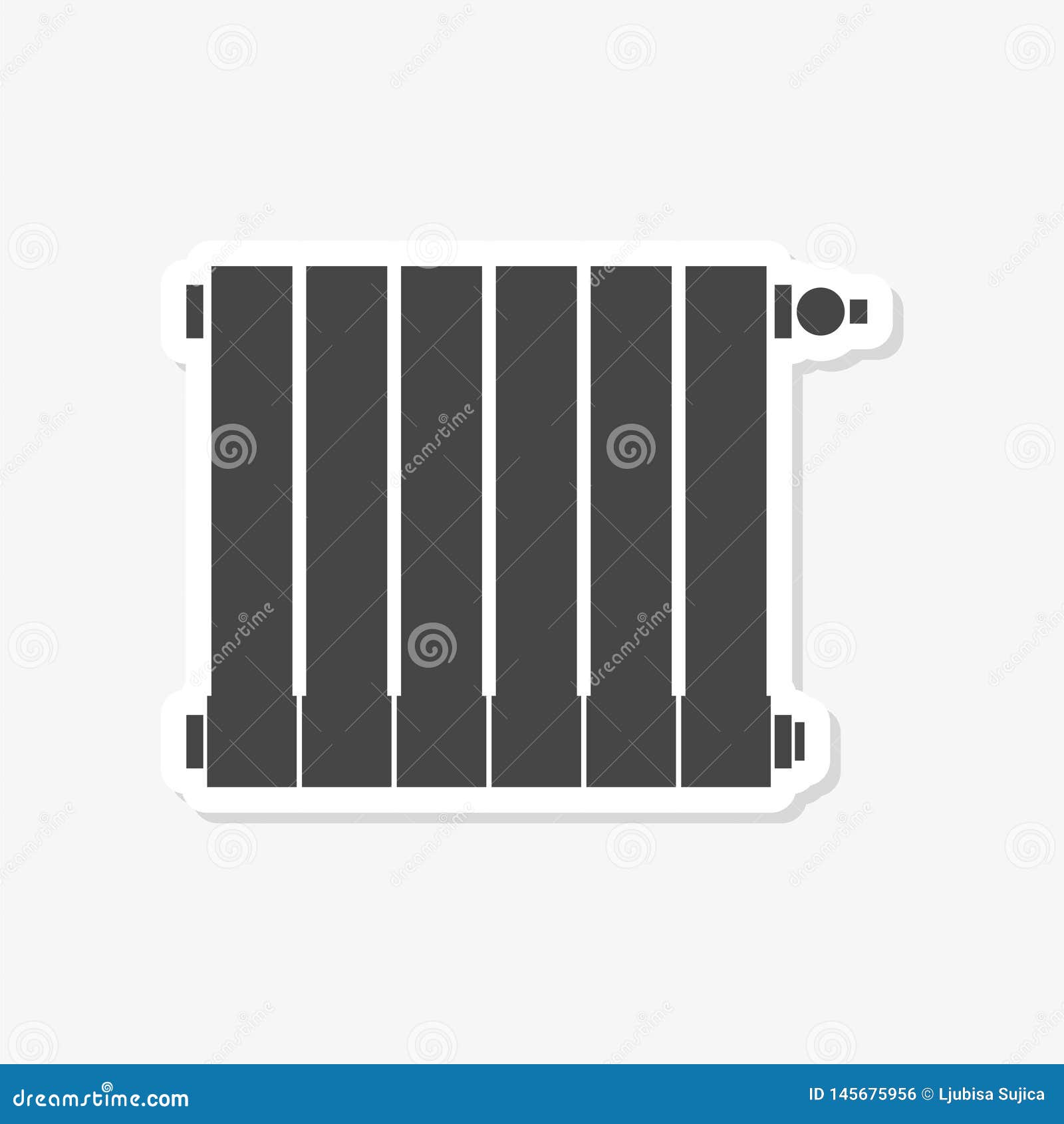 Radiator Vector Sticker - Illustration Stock Vector - Illustration of ...