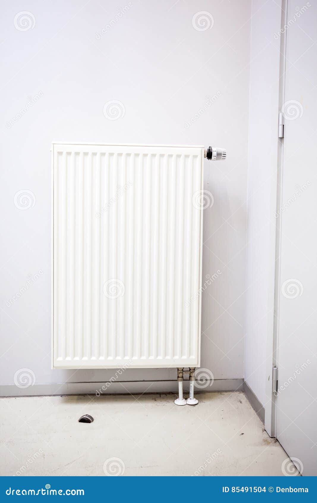 Radiator on the wall stock photo. Image of object, home - 85491504