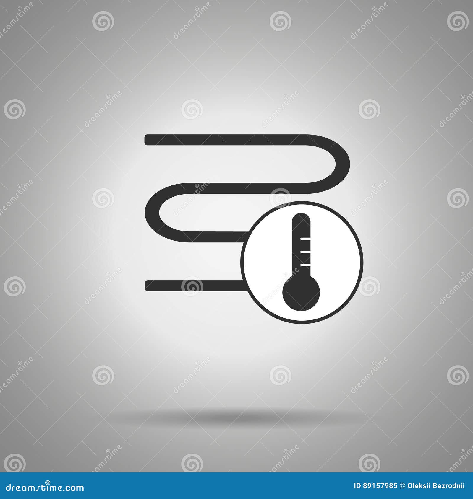 Radiator water heat icon stock vector. Illustration of central - 89157985
