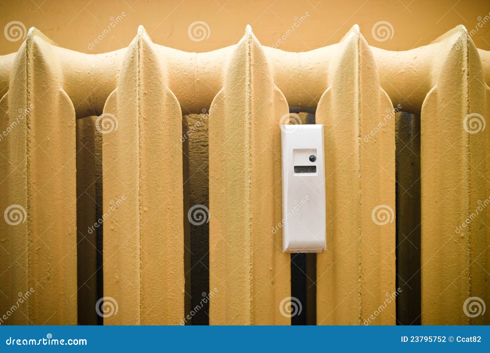 Radiator with white sensor stock photo. Image of cost - 23795752