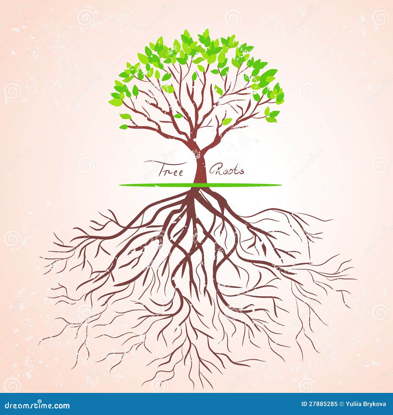 Radici dell'albero illustrazione vettoriale. Illustrazione di vita ...