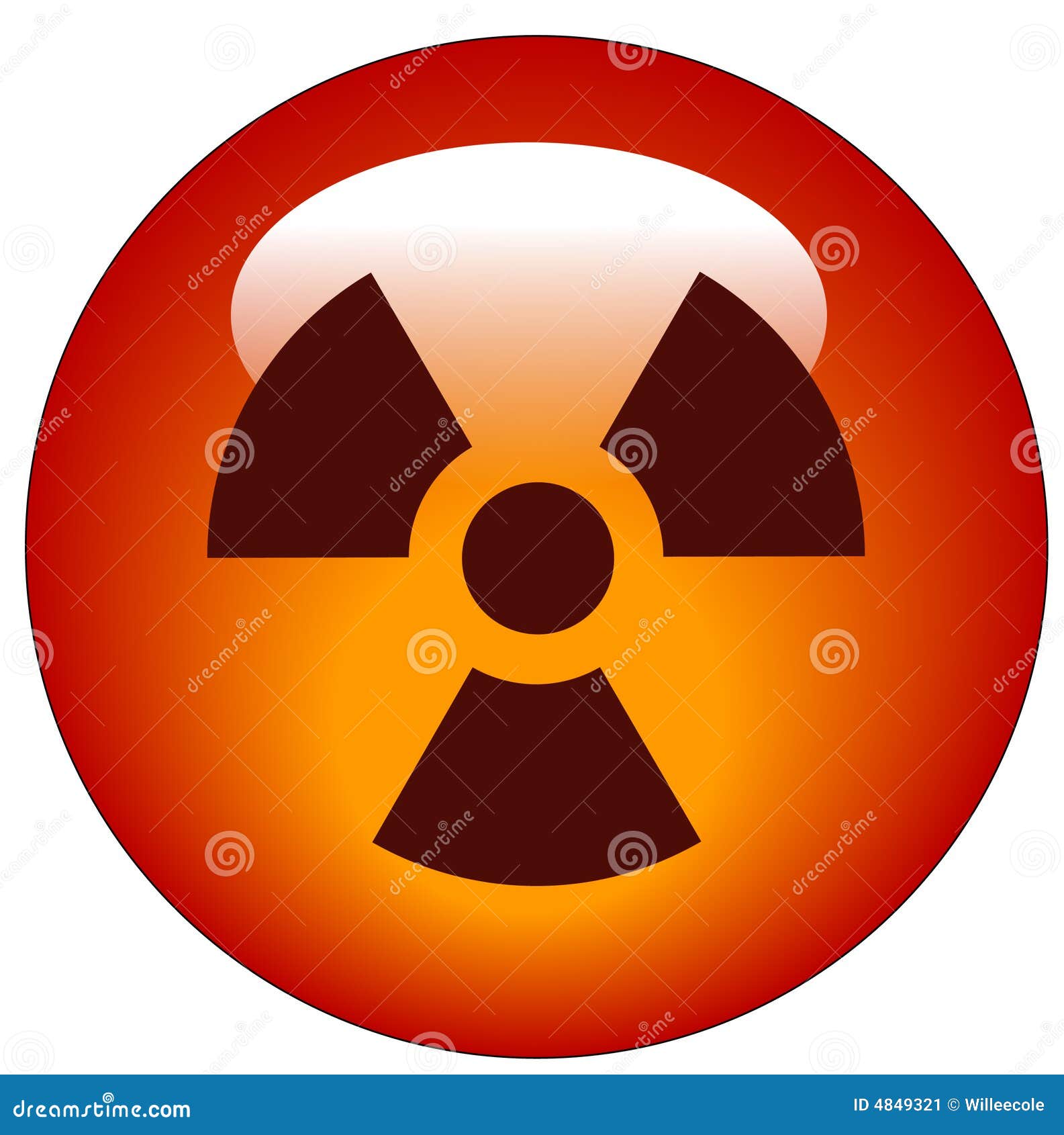 Radio Active Button or Icon Stock Vector - Illustration of hazard, core ...