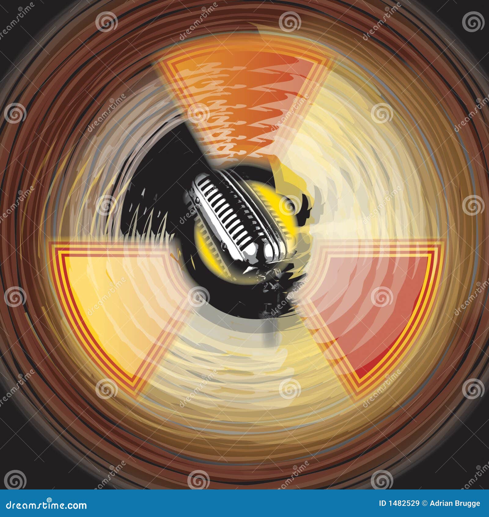 Radio-Active Sounds stock vector. Illustration of circular - 1482529