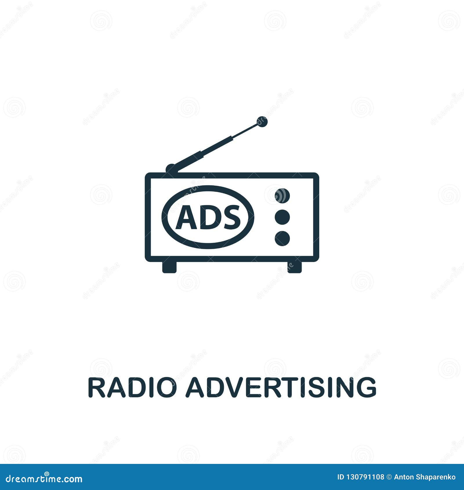 Radio Advertising Icon. Premium Style Design from Advertising Icon ...