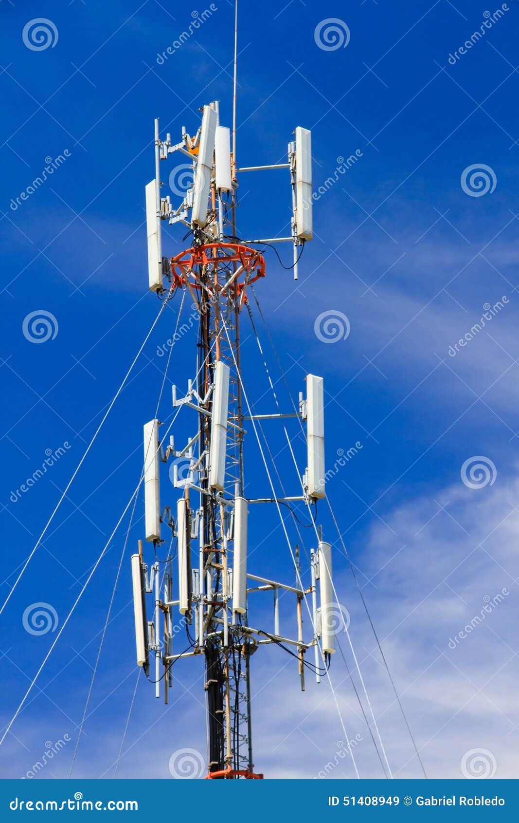 Radio antena stock image. Image of global, metallic, industry - 51408949