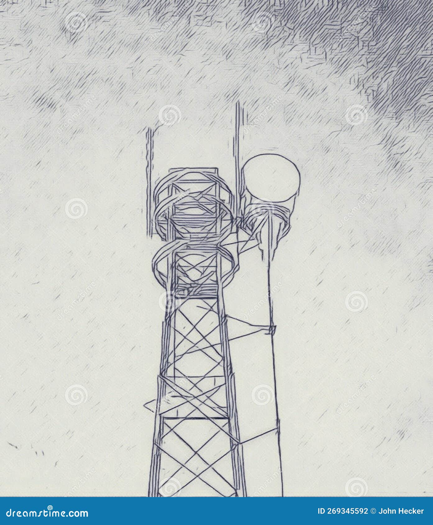 Radio antenna stock illustration. Illustration of glass - 269345592