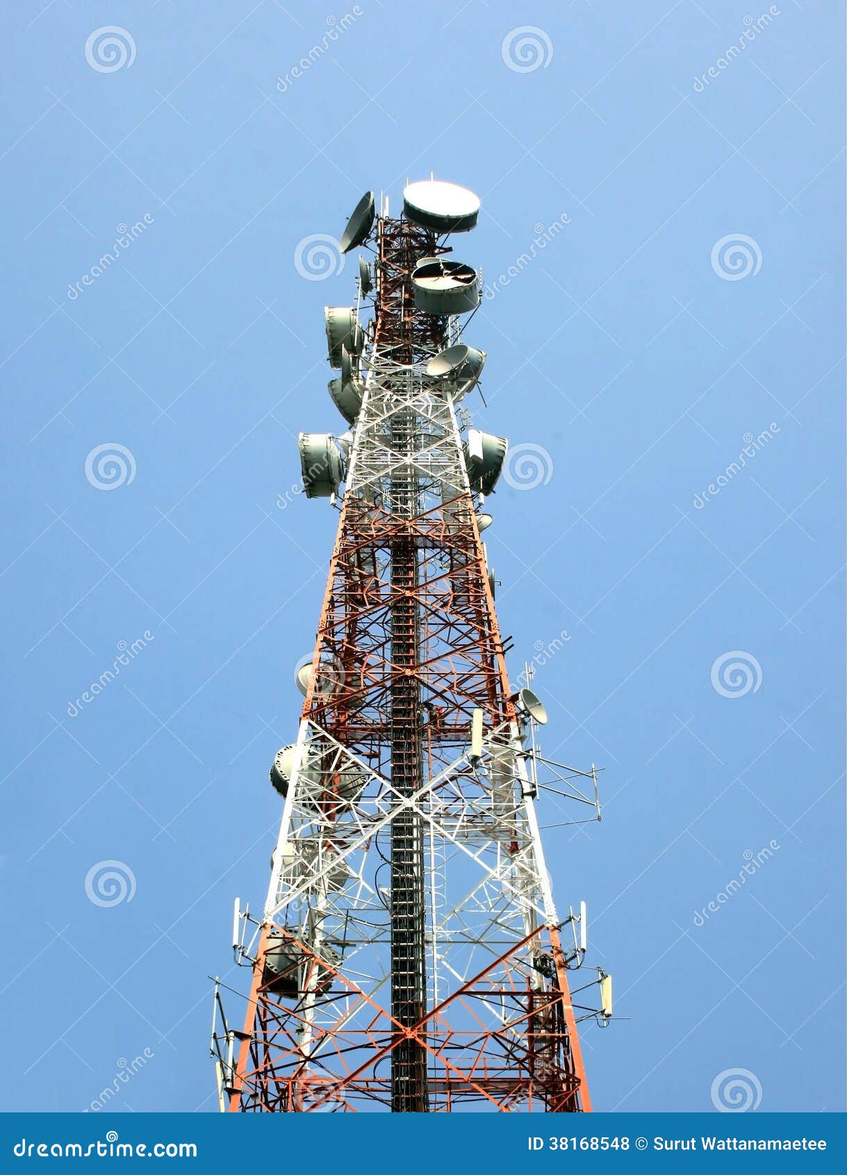 Radio Antenna and Satelite Tower Stock Photo - Image of cloud ...