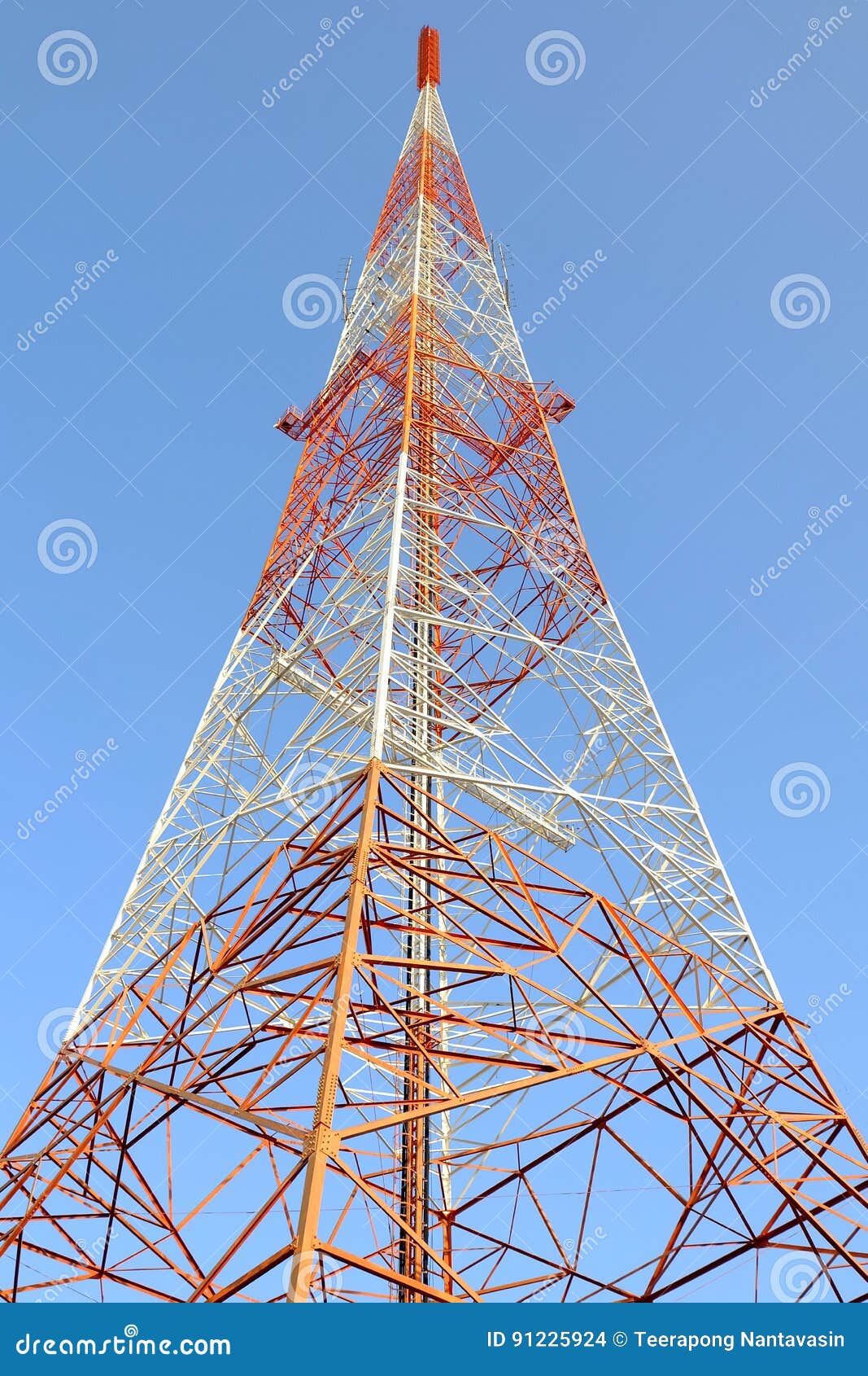 Radio Antenna Tower. stock photo. Image of background - 91225924