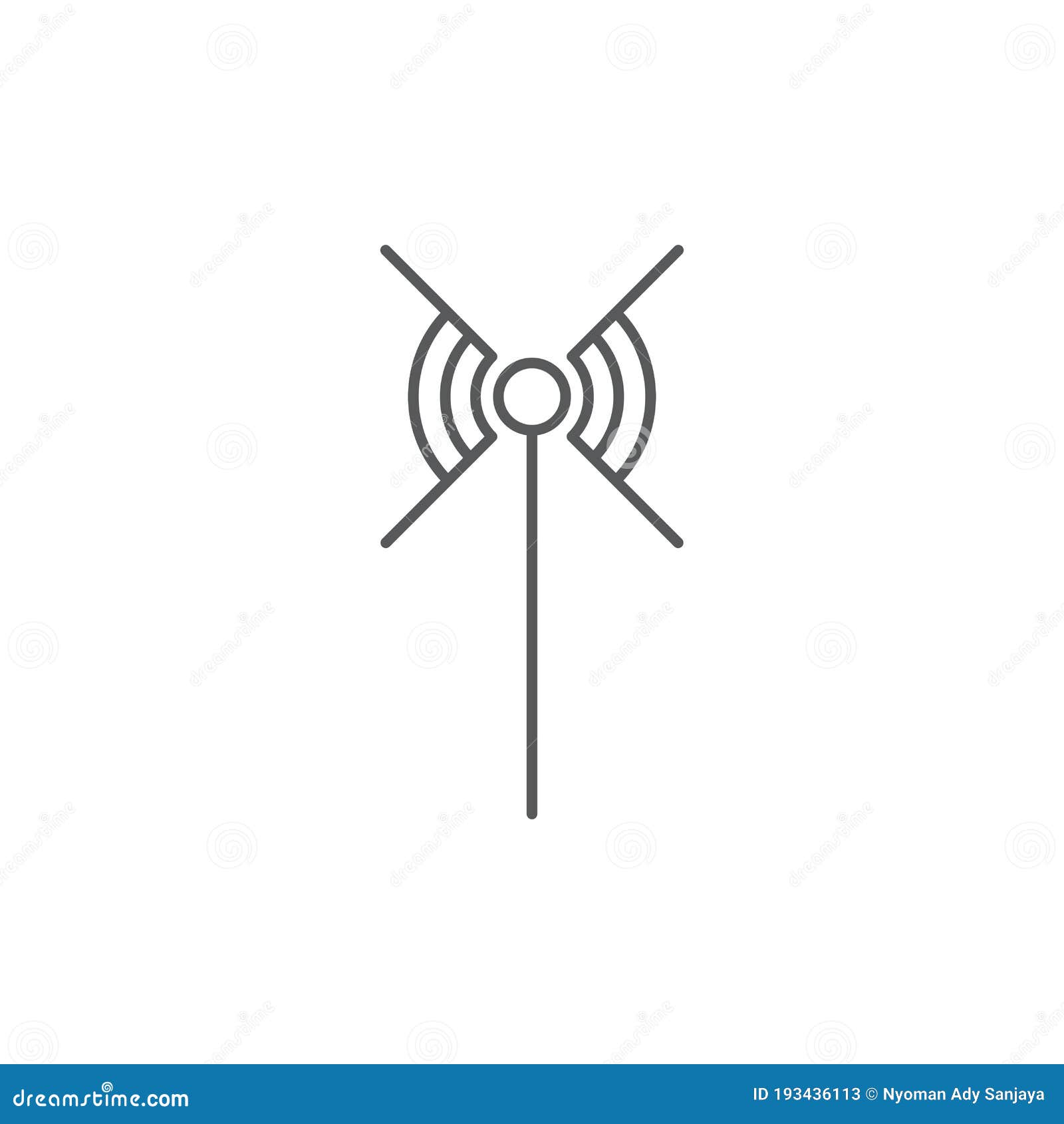 Radio Antenna Vector Icon Symbol Isolated on White Background Stock ... Radio Antenna Vector Icon Symbol Isolated on White Background Stock ...