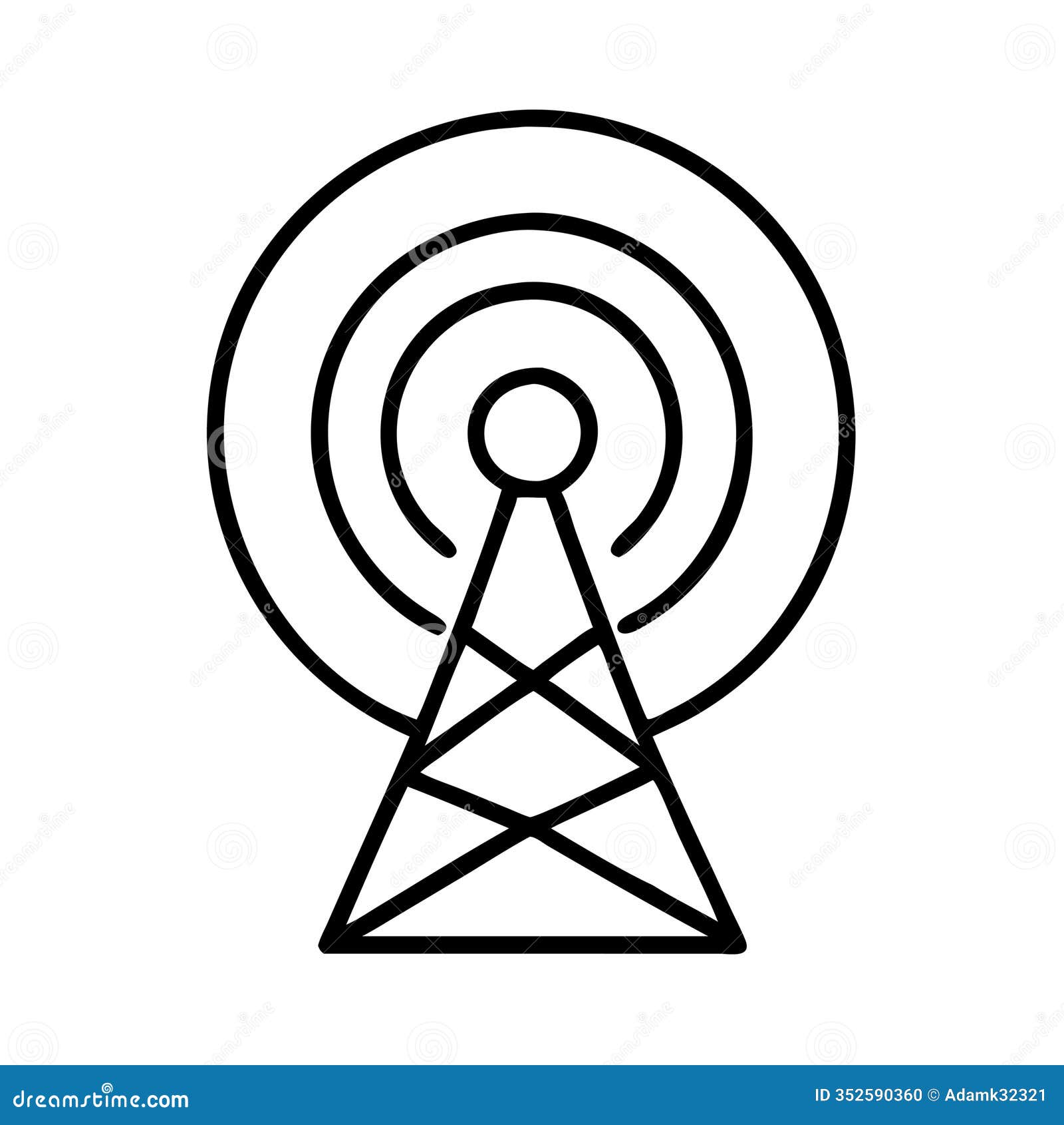 Outline Tower Freefall Vector Icon. Isolated Black Simple Line Element ...